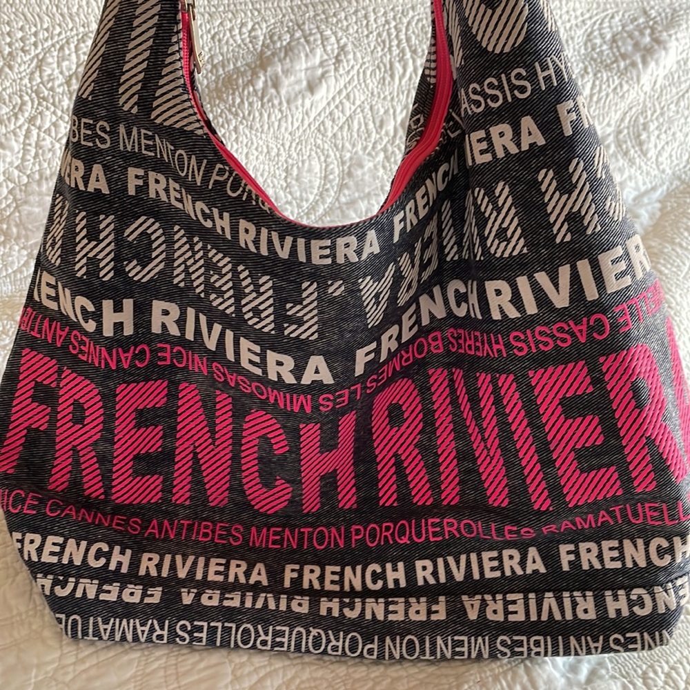 Robin Ruth French Riviera Cotton Canvas Shoulder Bag - Gem